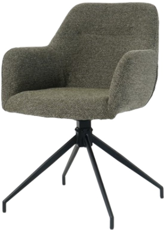 Eetkamerstoel Miami - Groen - set - Set van 4 - Stof - Scandinavisch ...