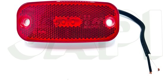Markerings lamp LED rood 111x46x16mm 12-24V (H/H 90mm) | bol