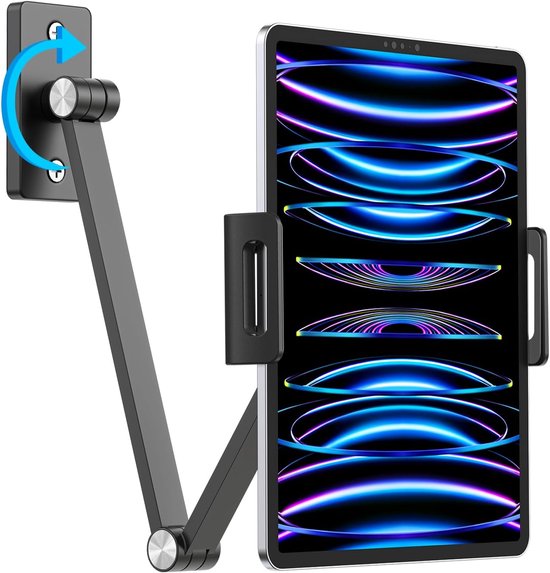 Muurbeugel voor Tablet – Aluminium Tablet Houder – 360° Draaibaar en ...