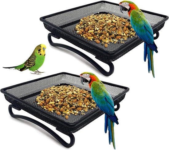 2 stuks fijnmazig voederstation voor vogels op de grond - voederbak ...