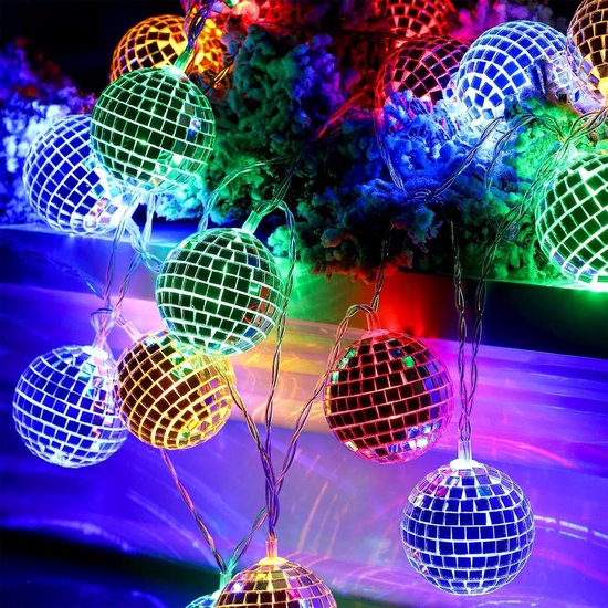 LED discobal lichtketting 150 cm - Disco Party Licht - Mini disco ...