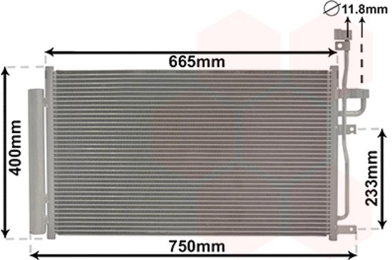 Van Wezel - LUCHTCONDENSATOR VOOR CHEVROLET CAPTIVA 2006-2011 20759647 ...