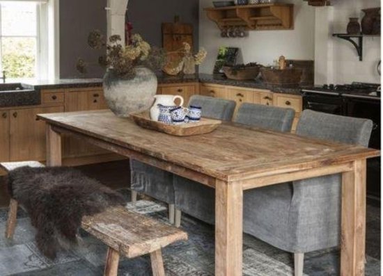 Home - Teak houten Eetkamertafel - Malang Teak Hout - Geborsteld ...