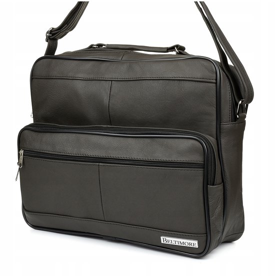 Grote ruime leren heren werktas A4 | bol