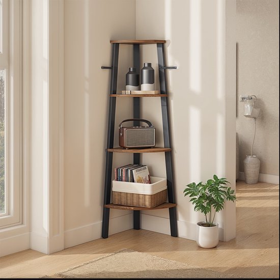 Industrieel design hoekplank 4 planken | bol