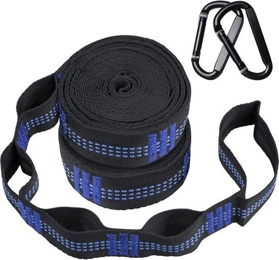 2-delige hangmat nylon banden - Camping hangmat boombanden set ...