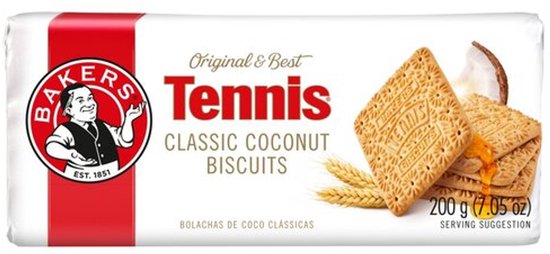 Bakers - Tennis Classic Coconut Biscuits 200g | bol