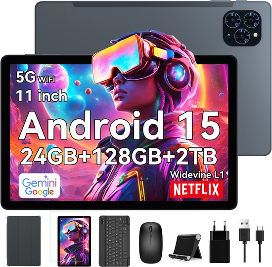 TABWEE OSCAL BLACKVIEW T90 Tablet 11" FHD, 24 GB RAM 128 GB ROM - 2 TB SD, Android 15,... | bol