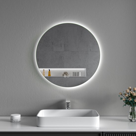 ERFU Ronde badkamer led Spiegel φ100 cm – Dimbaar, anti-condens en ...