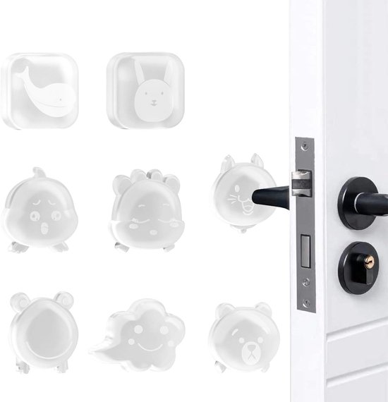 Trankielo - 8 stuks Cartoon Door Stops | Zelfklevende Deurstoppers voor ...