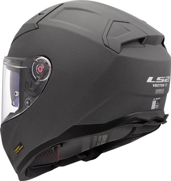 LS2 FF811 Vector II Solid Beton Grijs 06 Integraalhelm - Maat L - Helm | bol