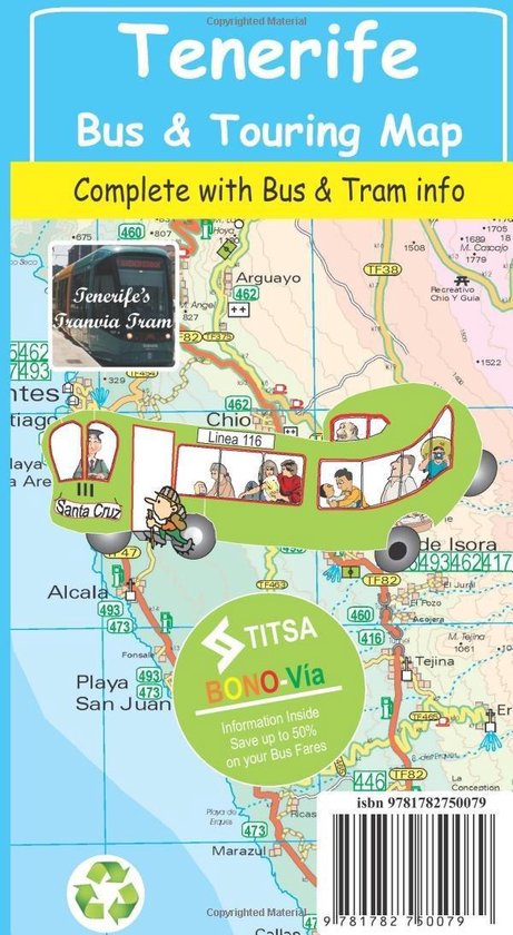 Tenerife Bus & Touring Map, David Brawn | 9781782750079 | Boeken | bol