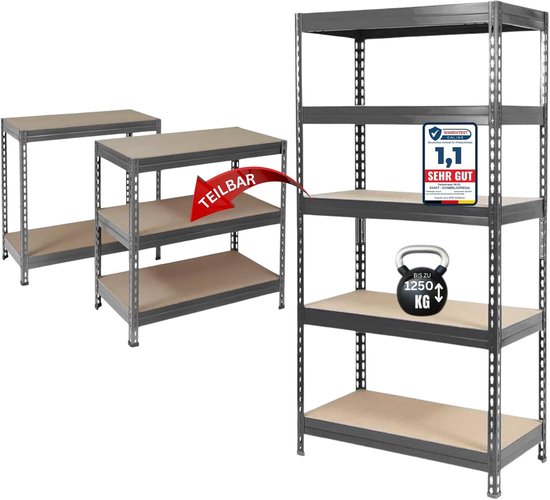 Rek voor zware lasten - sterk steekrek voor magazijn en werkplaats ...