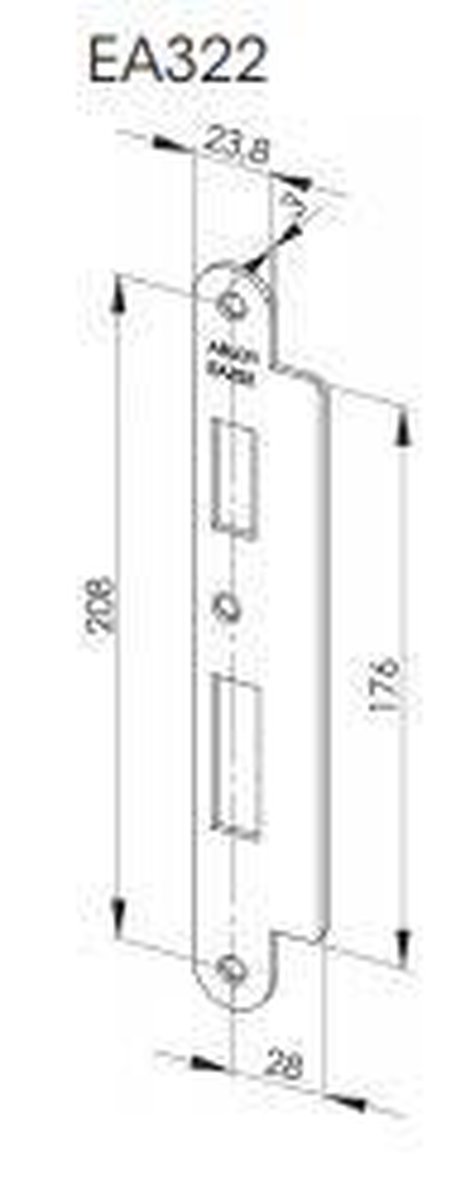 Assa Abloy Sluitplaat ea322 stomp lange lip tbv EL sloten | bol.com