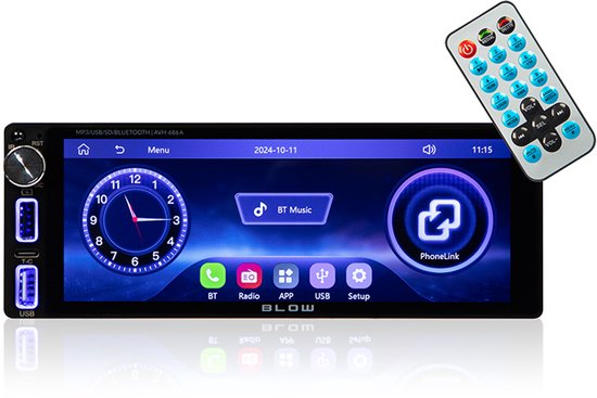 BLOW 686A Autoradio met Bluetooth – CarPlay – Android Auto - 6,86 ...