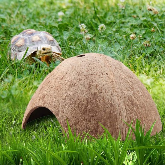 Hide Cave Coconut Shell Small Animal Cave House Aquarium Hide House ...