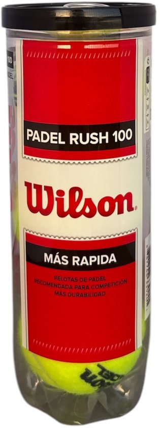 Wilson Padel Rush 100- 1 Blik (3 Ballen) - Snelle & Duurzame ...