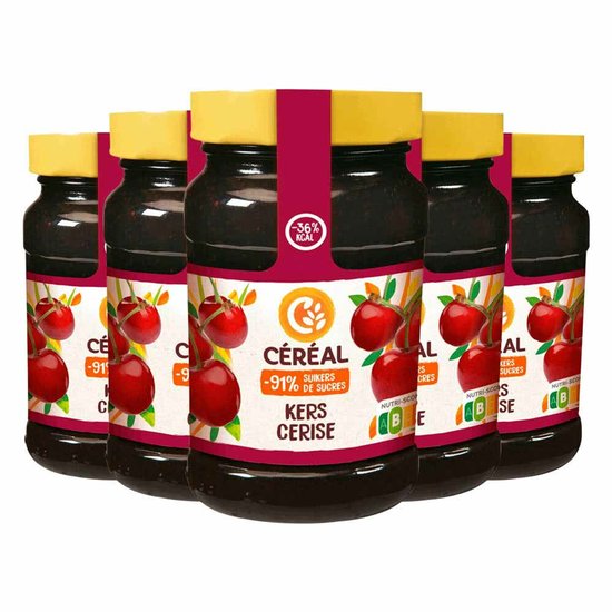 Céréal Jam Kers - 5 x 270 gr - Voordeelverpakking | bol