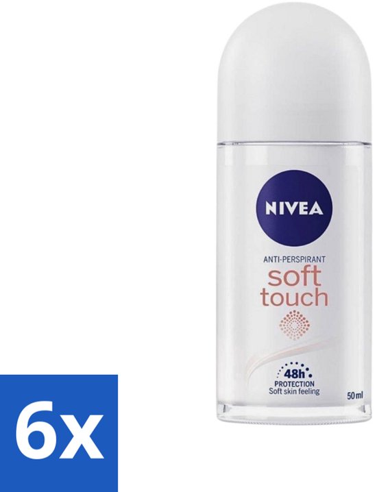 Nivea - Deodorant - Roller - Soft Touch - Anti-Transpirant 50 ml - Voordeelverpakking... | bol