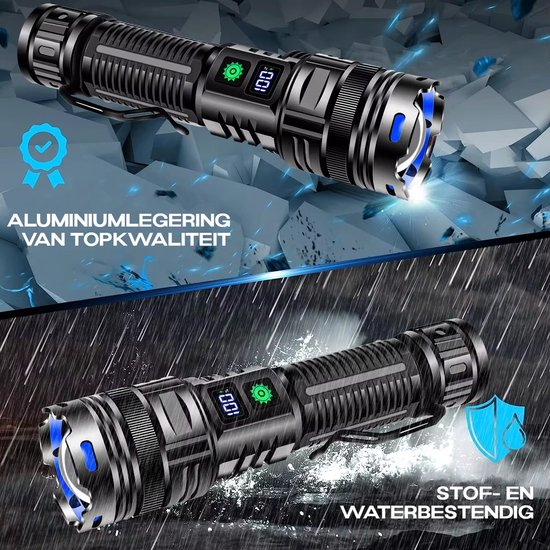 LUPIX® M1 Pro - Zaklamp LED oplaadbaar - 5000 Lumen - Powerbank functie - 16650 mAh... | bol