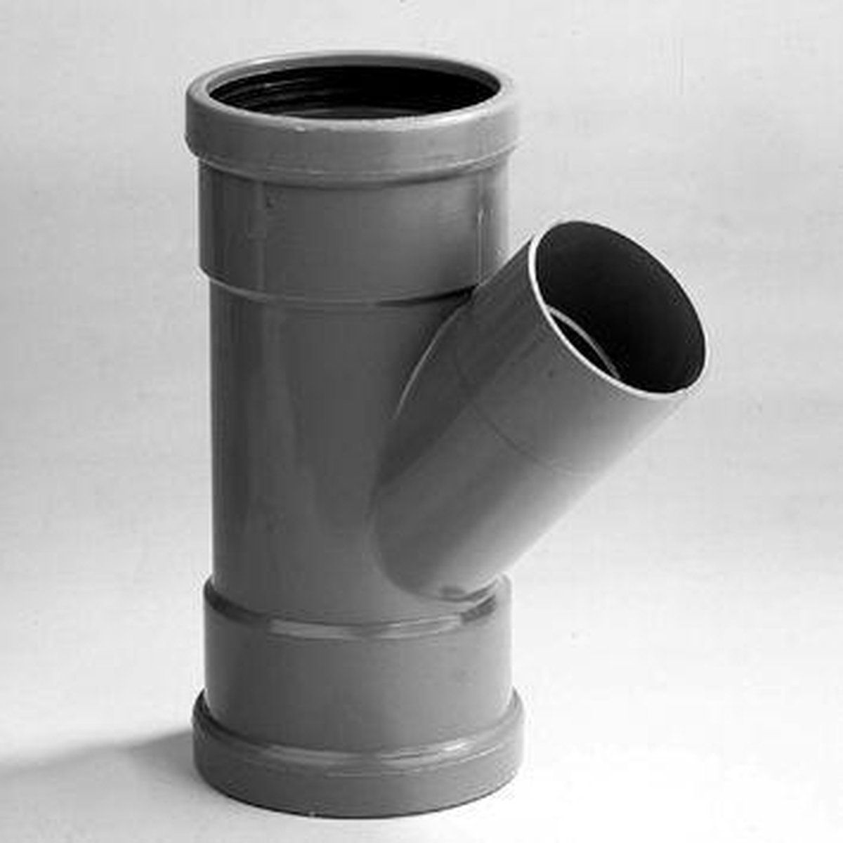 Dyka T-stuk 2x manchet 1x lijmmof 45° PVC grijs keurmerk BR52100 110 x 40mm | bol.com