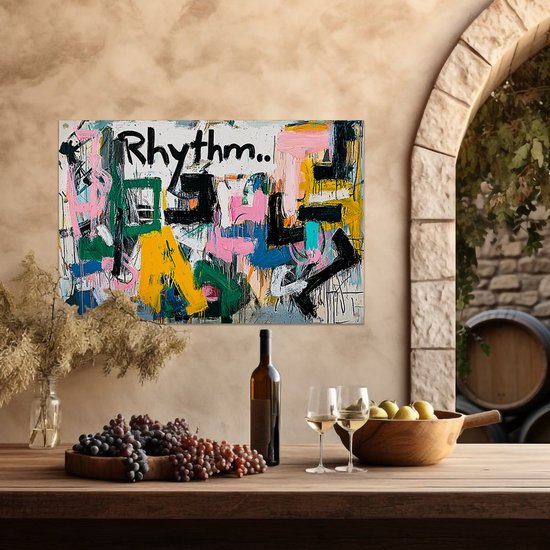 Abstract ritme met levendige kleuren - Ritme tuinposter - Poster van ...