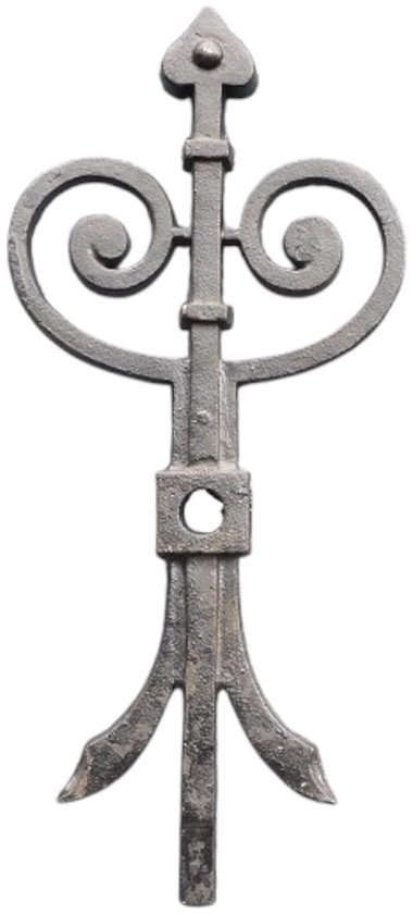 Muuranker / muurijzer, klassiek / antiek, gietijzeren balk anker | bol