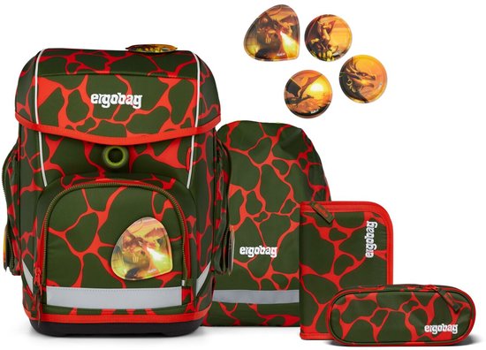 Ergobag kofferset CUBO Fire Bear 5-delig, in hoogte verstelbaar | bol