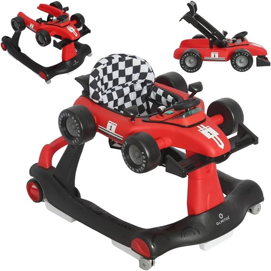 3-in-1 Baby Rollator voor Eerste Stappen – Loopwagen en Duwwagen met ...