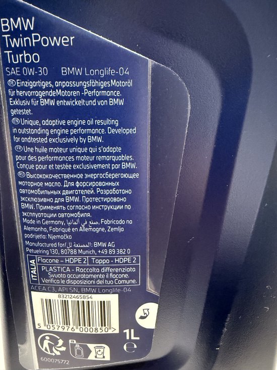 BMW Olie Twin Power Turbo Longlife-04 - 0W-30 - 1L | bol
