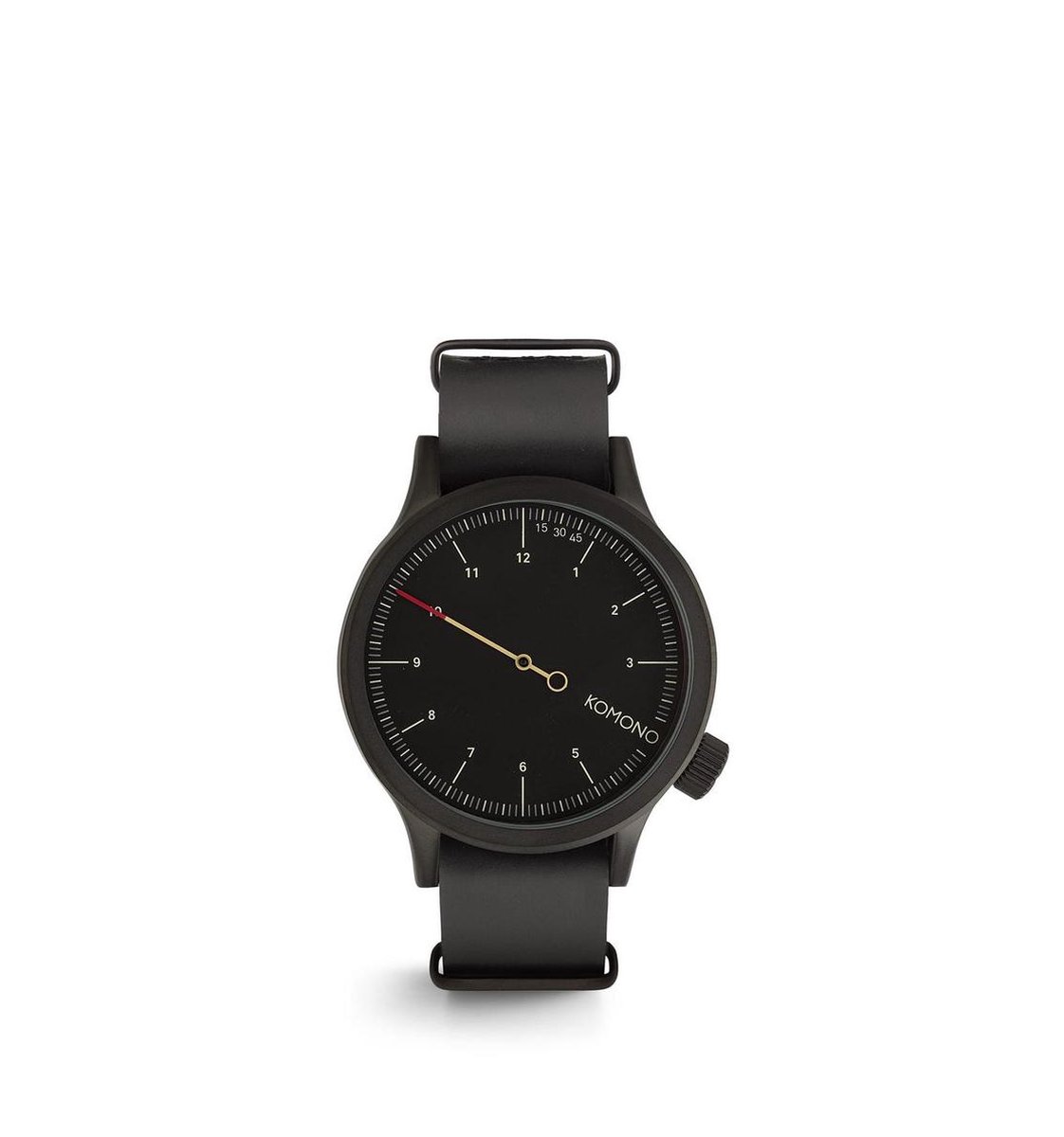 Komono Magnus The One II horloge dames en heren - zwart - messing | bol.com