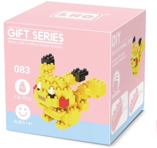 Micro Brick - Pikachu - 135Pcs - Bouwen - Bouwspeelgoed | bol
