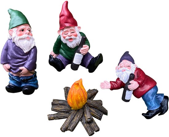 Tuinkabouters - Set van 4 - Tuinkabouter - Tuinkabouters voor buiten ...