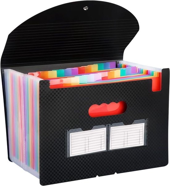 Colored Fan Folder A4 with 12 and 24 Compartments - Advanced Document ...