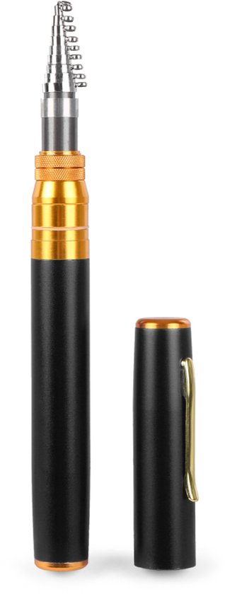 Mini-vishengel - telescopische zakpenvishengel-Hengelset-Zwart | bol