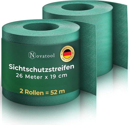 Novatool Premium PP 52m rollen duurzame privacy strips voor dubbelstaafmat hekwerk... | bol