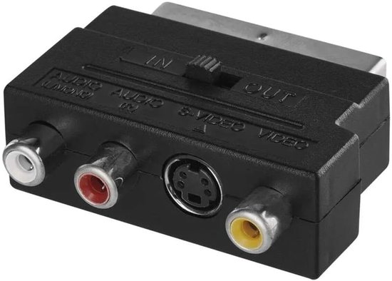 Emos Scart Adapter - 3x RCA + SVHS (S-Video) naar SCART - AV Adapter ...