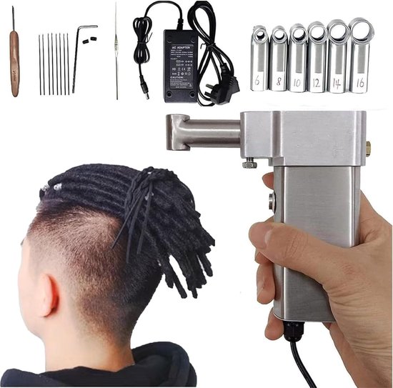 Dreadlock Machine - Automatisch - 6 verwisselbare mondstukgroottes ...