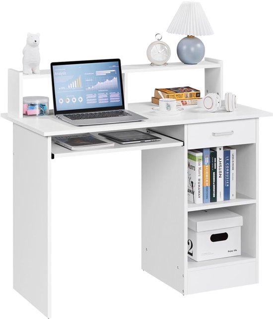 Bureau, computertafel met legplank, bureautafel, pc-tafel voor ...