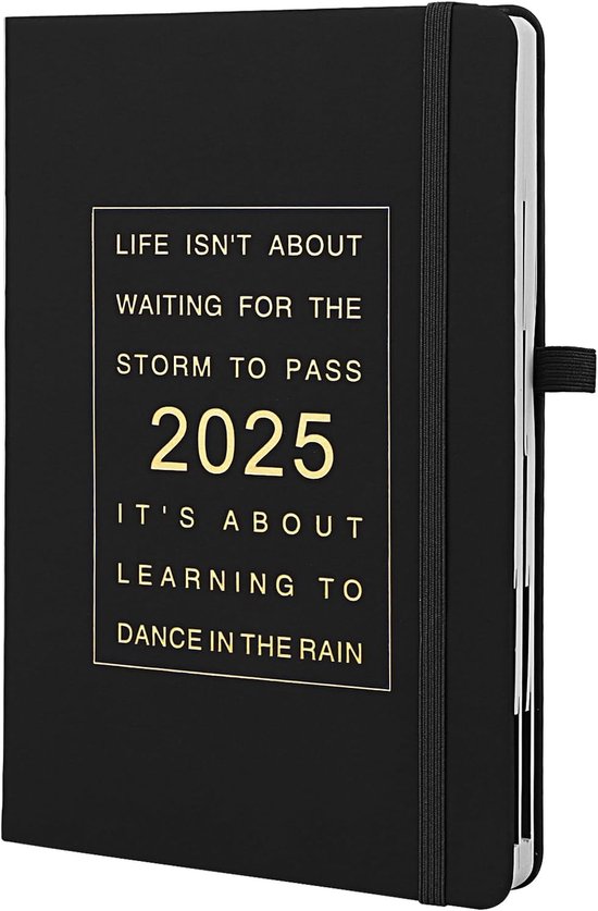 Dagplan 2025 - Boekkalender - Zwart - 21 x 14 cm | bol