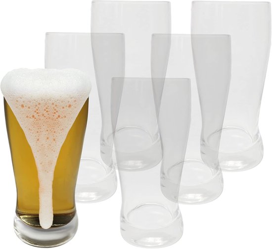 Bierglazen Set - 6 stuks - 300 ml - Perfect voor Pils | bol