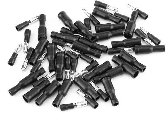 50 stuks Female and Male Geïsoleerde Elektrische Connector Crimp Bullet ...