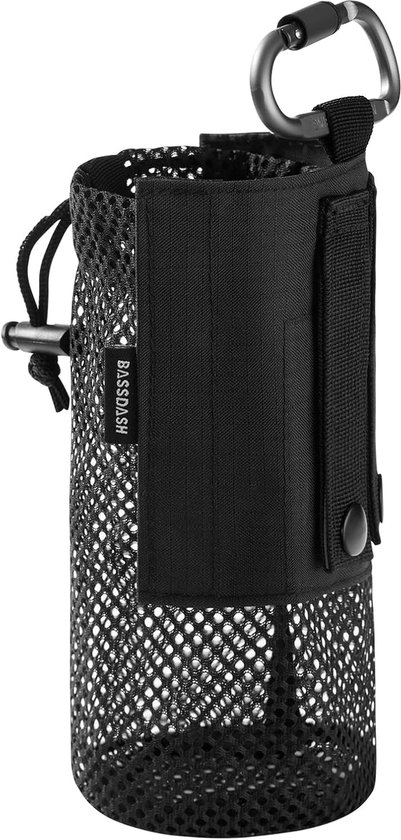 Molle Water Bottle Pouch with Carabiner Foldable Mesh Holder Bag for ...