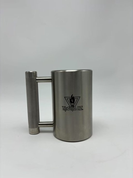 Naudiz - Logte Mok - Heavy Mug 6 kg – RVS Dumbbell Mok – Griptraining ...