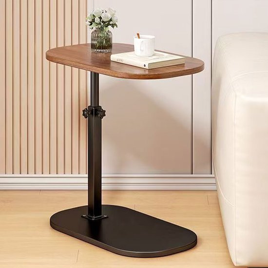 CHIWIN Bijzettafel - Verstelbare C-vorm Bijzettafel van Hout ...