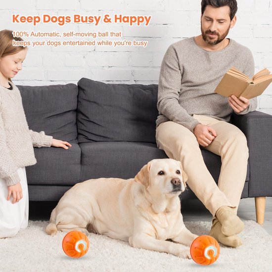 Smart Interactive Ball - Voor dogs - Natuurlijk rubber - USB oplaadbaar ...