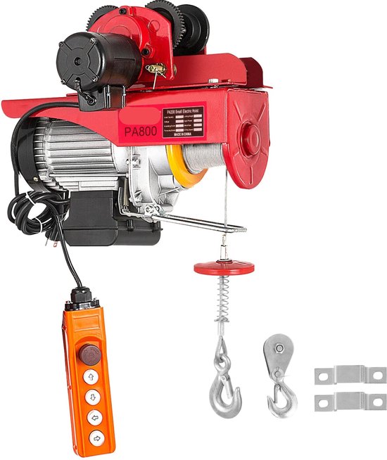 Takel - Elektrische - Lier - Kabeltakel - Winch - 1000kg - met Loopkat – Bedrade Lier... | bol