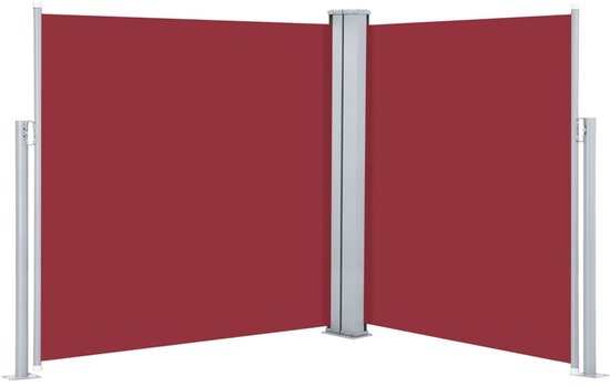 vidaXL Windscherm uittrekbaar 140x600 cm rood - Scherm - Schermen ...