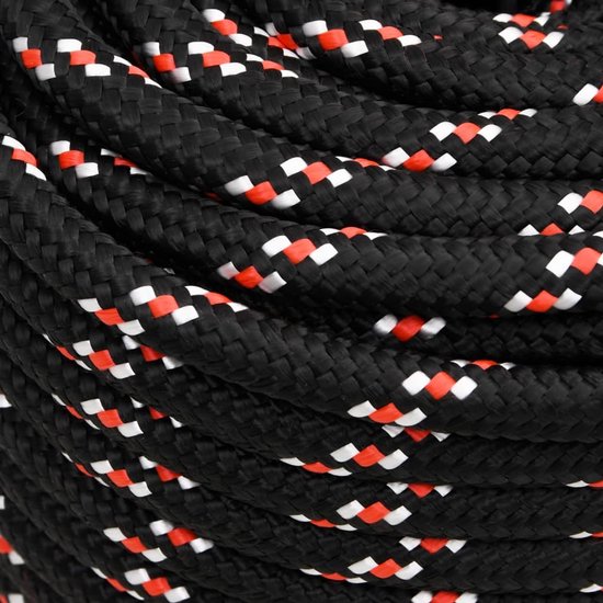 vidaXL Boot touw 16 mm 25 m polypropyleen zwart - Scheepstouw ...