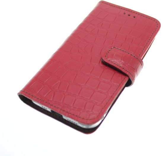 Étui Made-NL adapté à Apple iPhone 16 en cuir de veau lisse fin rouge | bol